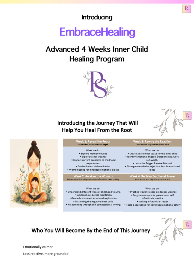 Inner Child Healing Program Overview | PDF | Psychology | Psychological ...