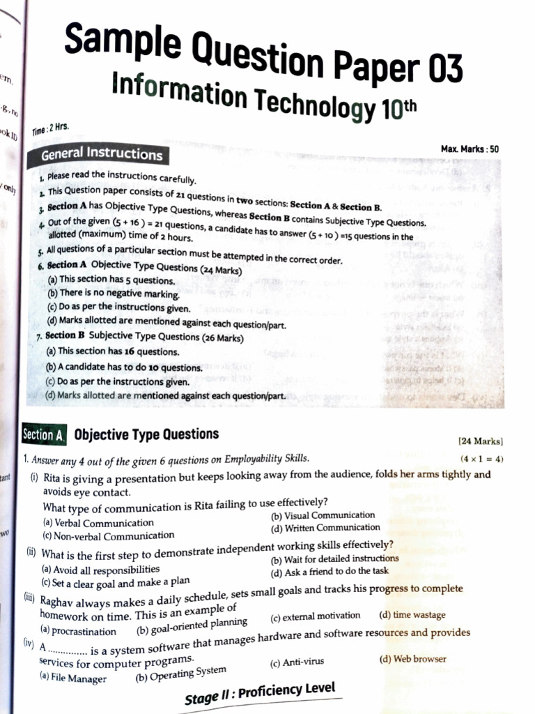 IT sample paper 3 | PDF | Spreadsheet | Occupational Safety And Health