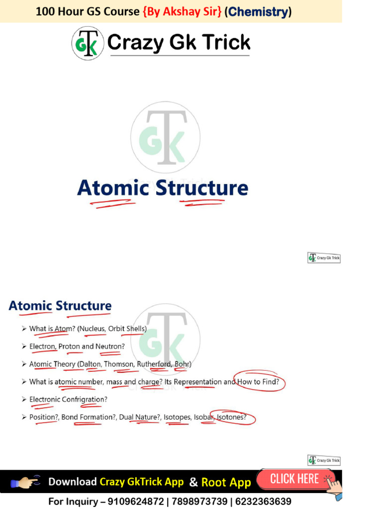 2 Atomic Structure | PDF | Chemistry | Physical Sciences