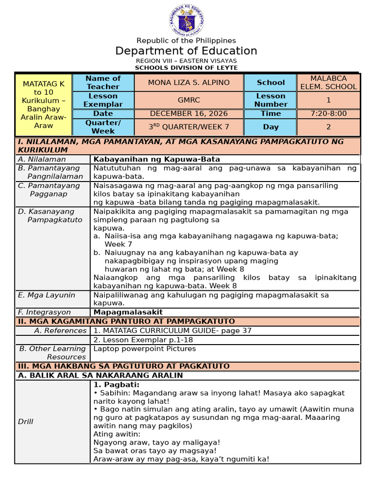 q3 Week 7 GMRC Day 1 4 | PDF