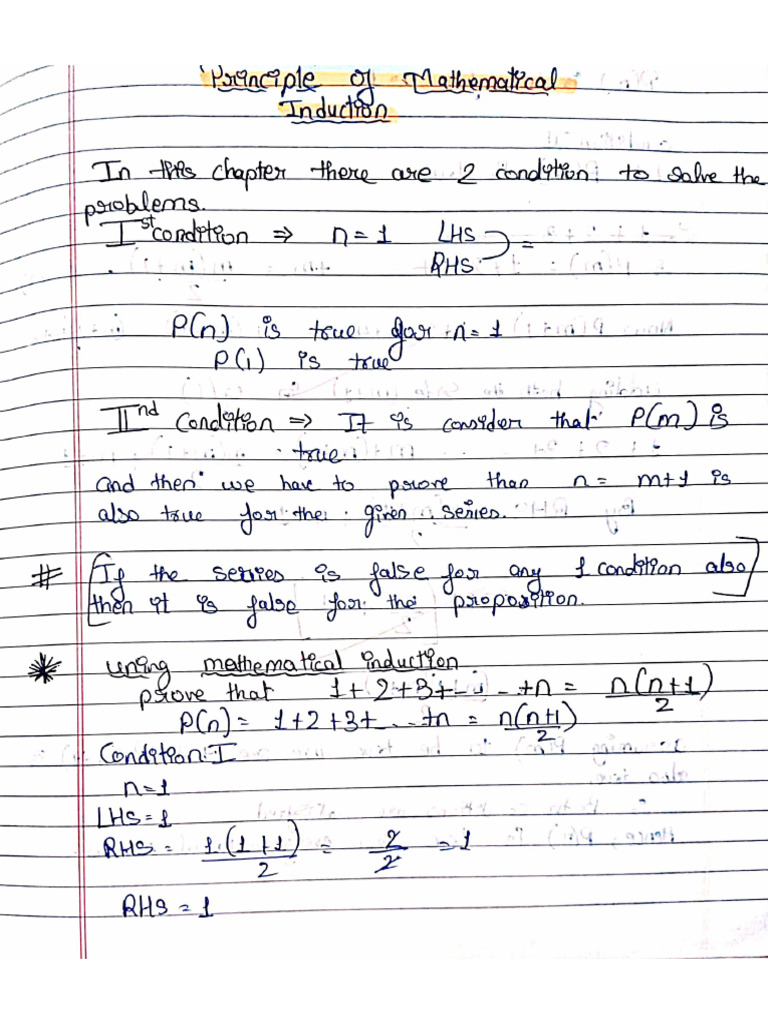 Principal of Mathematical Induction & Complex Numbers and Quadratic ...