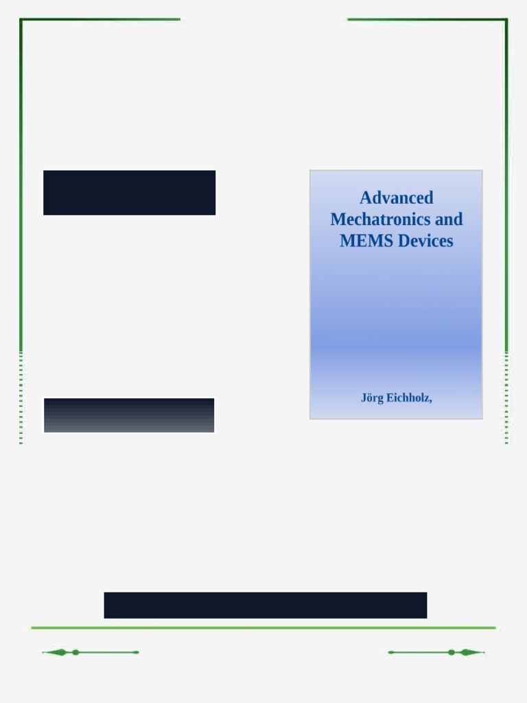 Advanced Mechatronics and MEMS Devices 1st edition by Dan Zhang ...