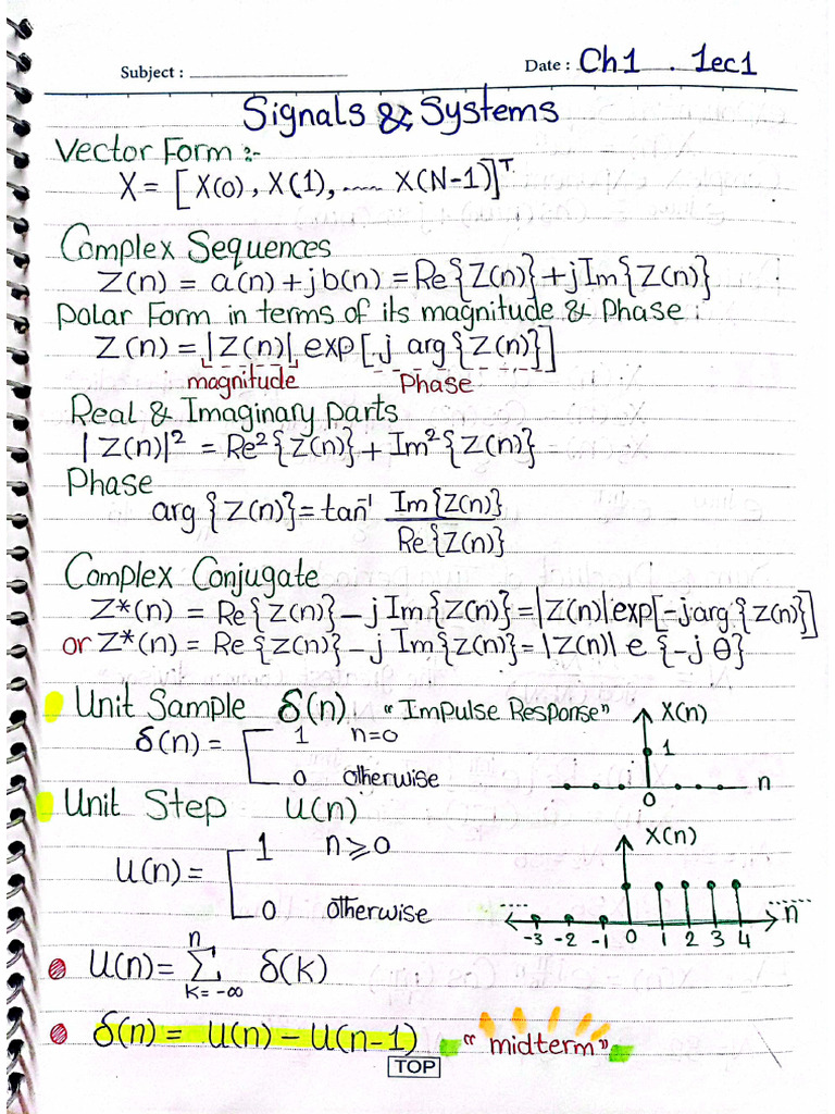 DSP lec (1,2,3,4) CH.1 | PDF
