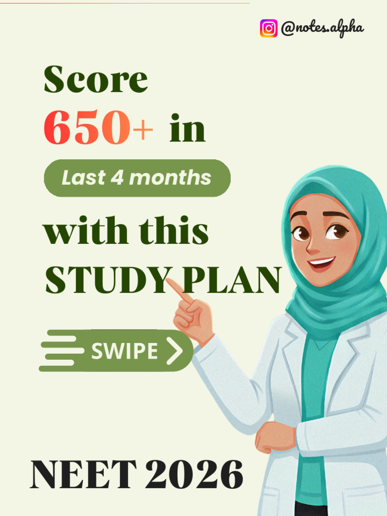 NEET 2026: 120-Day Study Plan | PDF | Chemistry | Biology