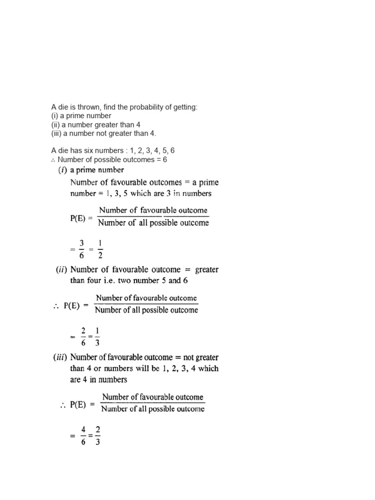 Selina Concise Maths Solutions Class 8 Chapter 23 Probability | PDF | Probability | Measure Theory
