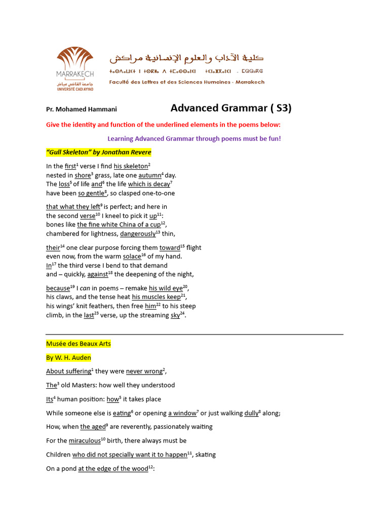 P.learning Advanced Grammar Through Poems | PDF