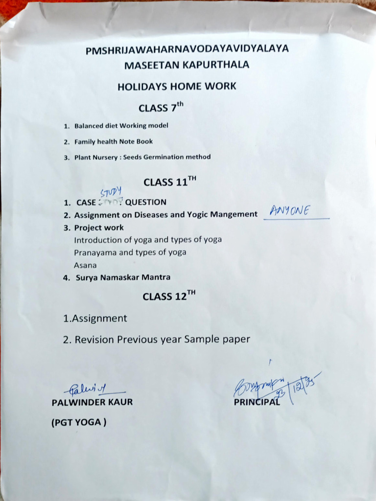 Holiday Homework 1 | PDF