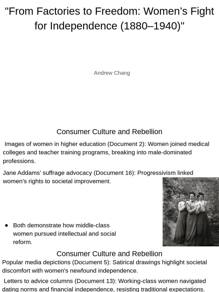Women's Independence in 1880-1940 America | PDF | Margaret Sanger ...