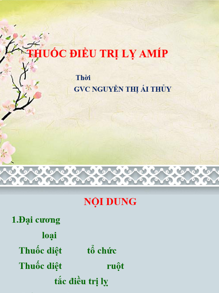 11. Amip-PMY300-Duoc Ly Học Cho Y-2023F-Lecture Slide 11 | PDF