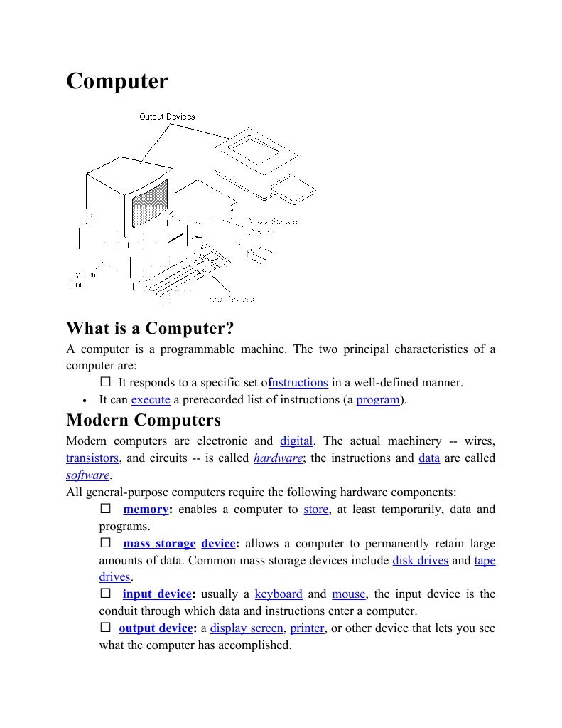 Computer Introduction | PDF | Personal Computers | Computer Data Storage
