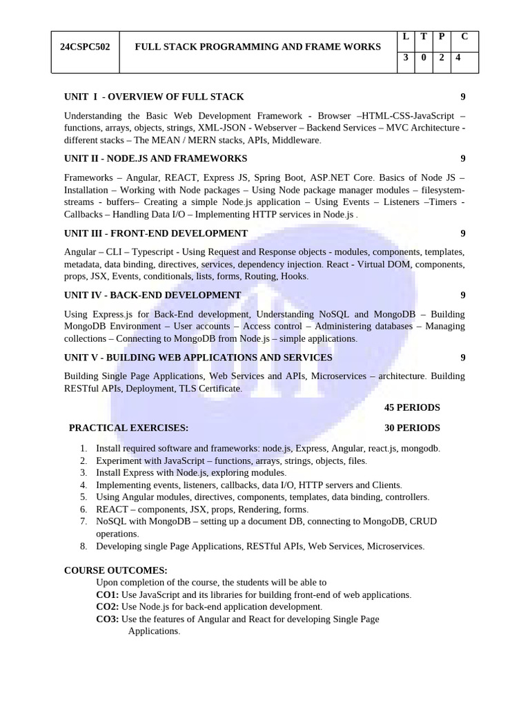 Full Stack Programming and Frame Works | PDF | Software Engineering | Computer Libraries