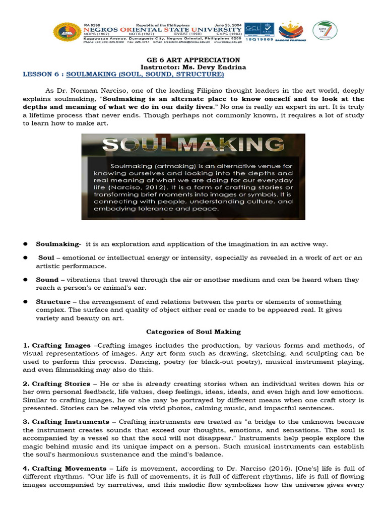StudentHandoutGE6-M6 | PDF | Drawing | Image