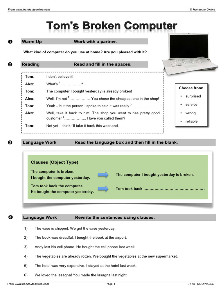 Computer Purchase Conversation Guide | PDF