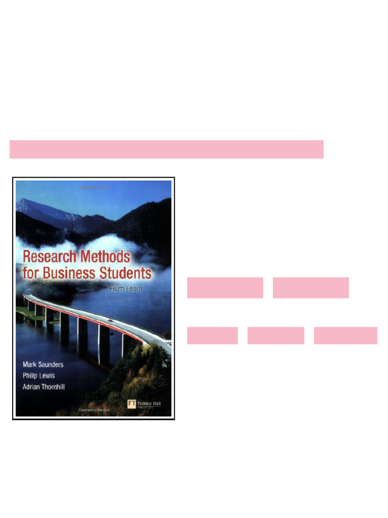Research methods for business students 4th Edition Edition Mark ...