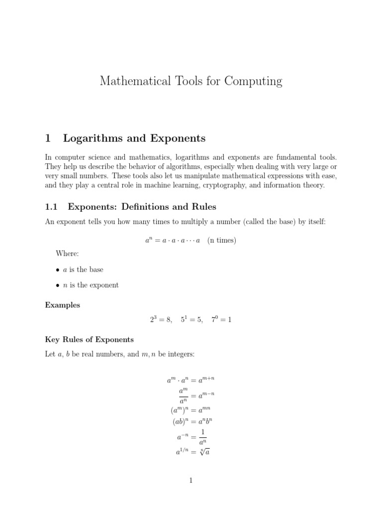 Logarithms and Exponents-2 | PDF | Exponentiation | Logarithm