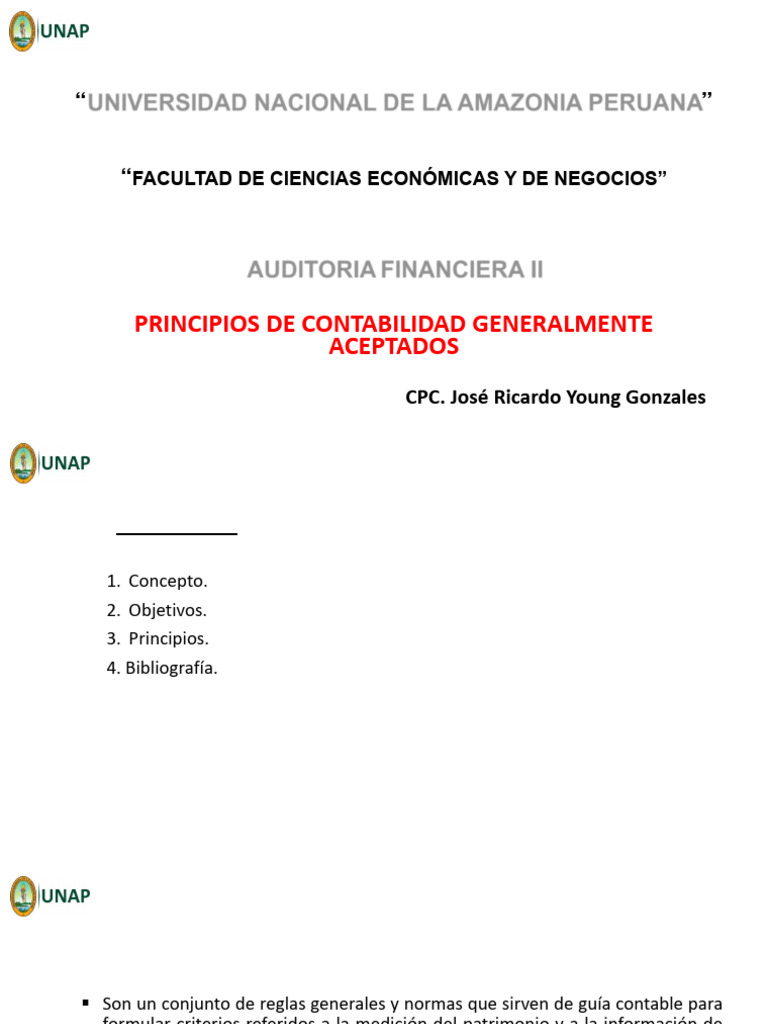 Principios de Contabilidad Generalmente Aceptados | PDF | Contabilidad ...