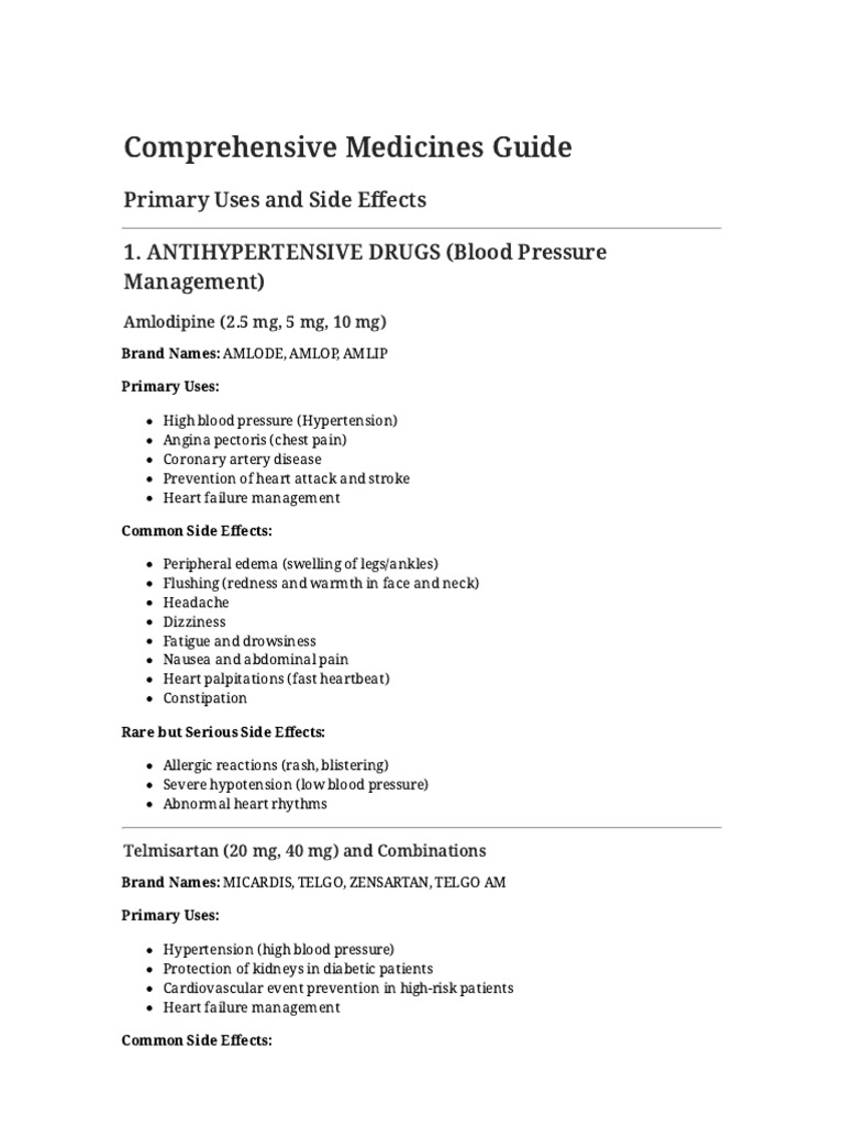 Medicines Uses & Side Effects | PDF | Diabetes | Diabetes Management