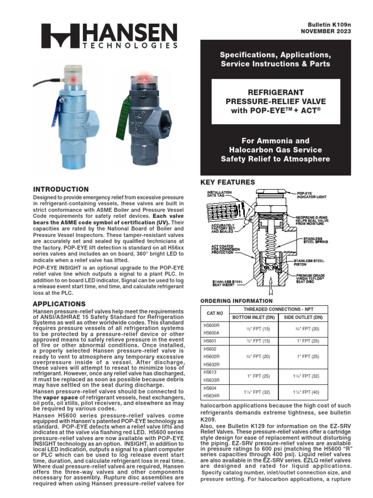 HANSEN TECHNOLOGIES | PDF | Valve | Chemical Engineering