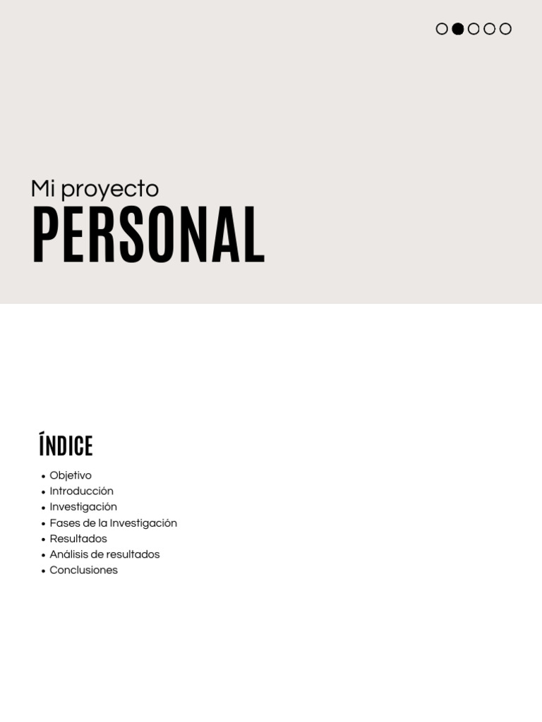Mi Proyecto Personal | PDF