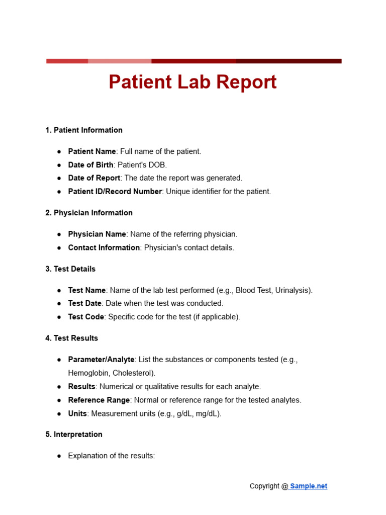 Patient Lab Report | PDF