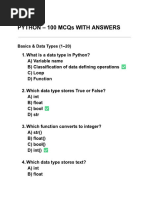 M3-R5 Python MCQ Model Paper 2025 | PDF | Python (Programming Language ...