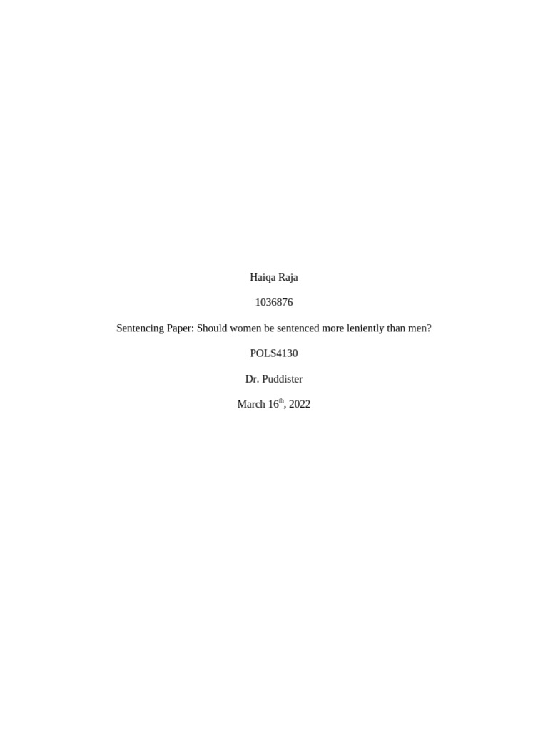Sentencing Paper | PDF | Crimes | Crime & Violence