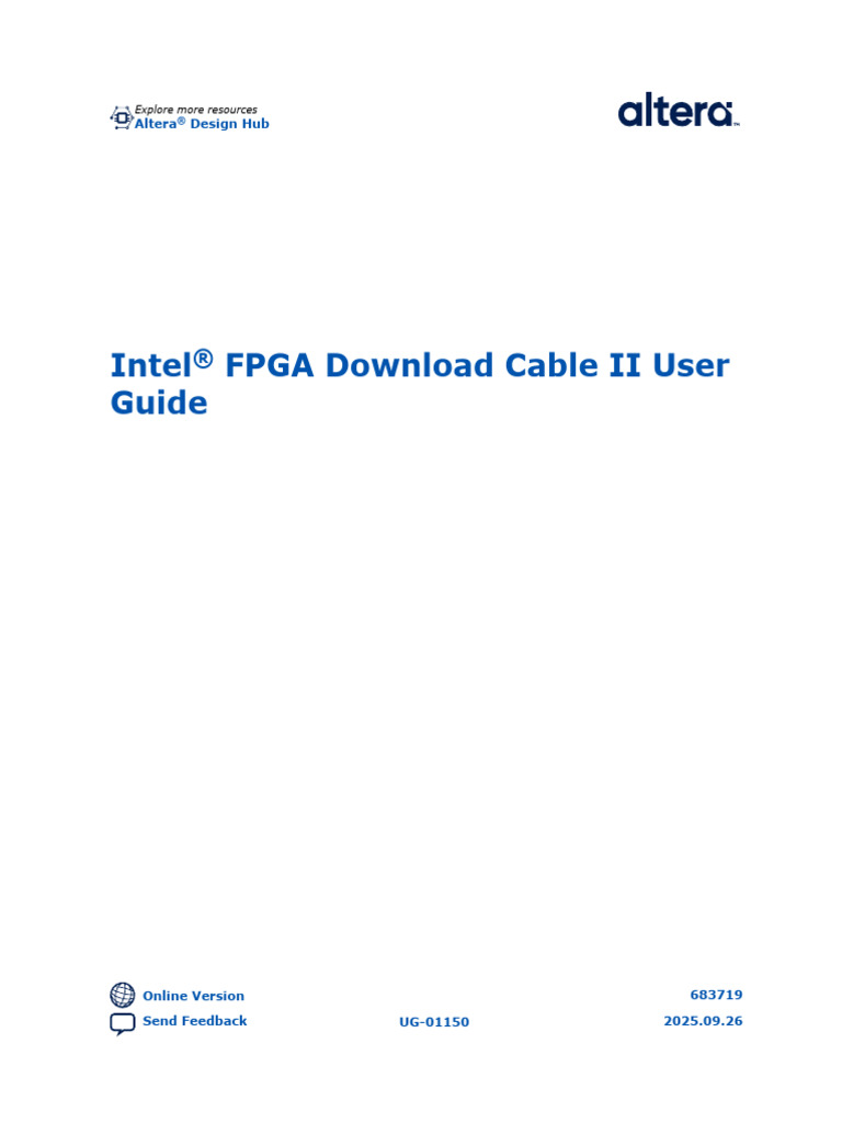 Intel FPGA Download Cable II Guide | PDF | Field Programmable Gate ...