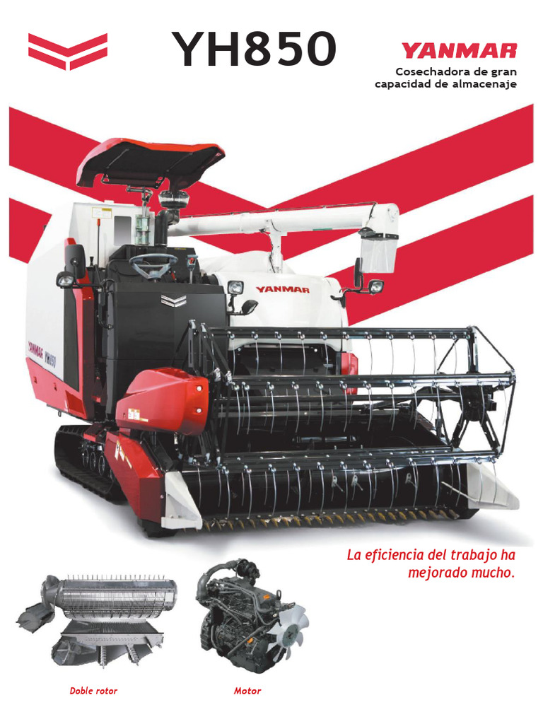 Cosechadora Yanmar YH850: Eficiencia y Capacidad | PDF | Vehículos ...