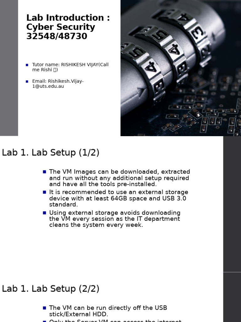 Cyber Security Lab Setup and Tasks Guide | PDF | Password | Security ...
