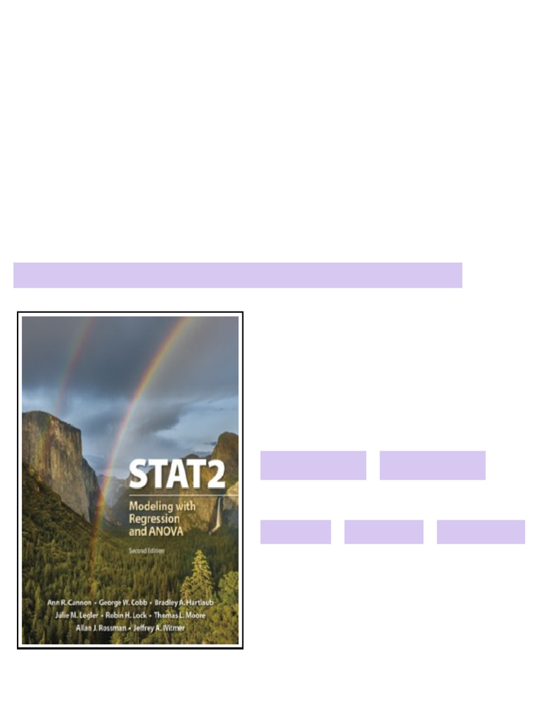 Test Bank for STAT2, 2nd Edition, Ann Cannon, George W. Cobb, Bradley A ...