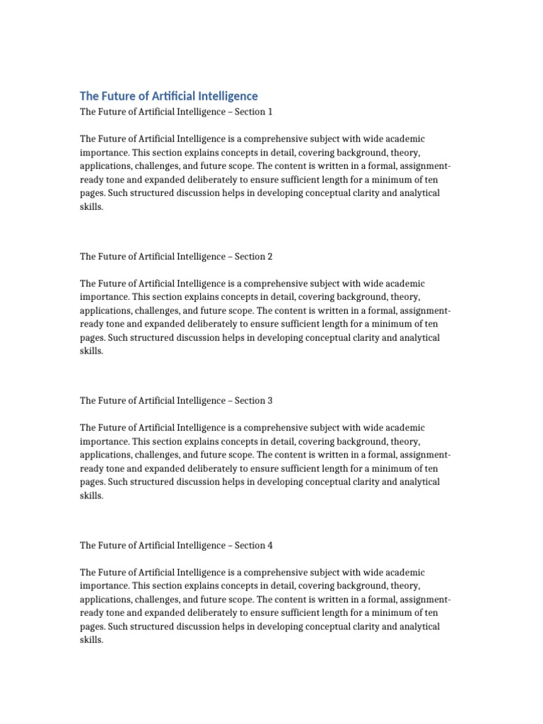 Future of AI: Concepts, Challenges, Scope | PDF | Concept | Intelligence