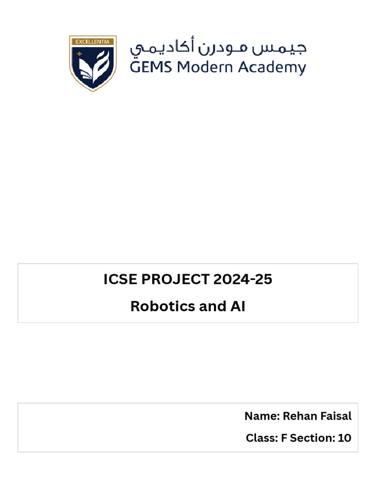 Robotics and Ai Project | PDF | Computer Programming | Software Engineering