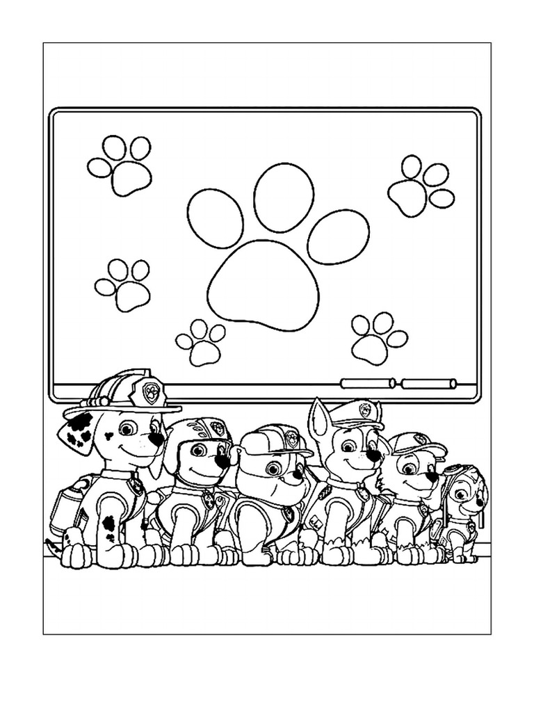 Dibujos Para Colorear Para Ninos de Paw Patrol Patrulla de Cachorros ...