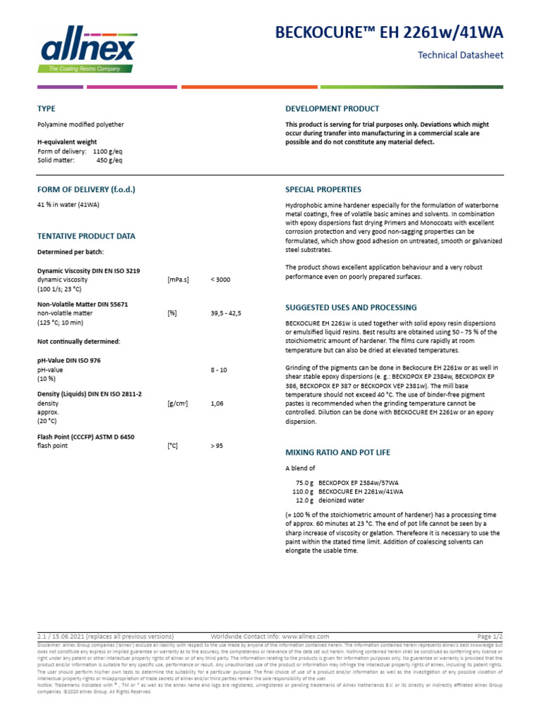 TDS_20-_20BECKOCURE_E2_84_A2_20EH_202261w-41WA | PDF | Intellectual ...