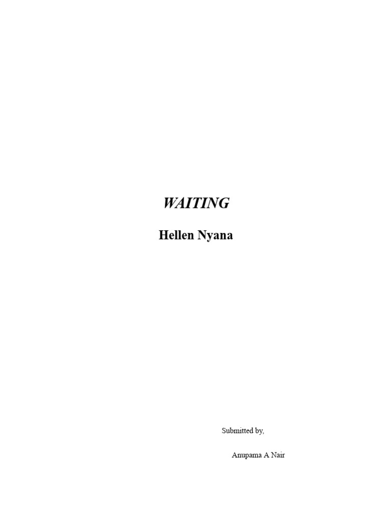 Waiting by Hellen Nyana | PDF