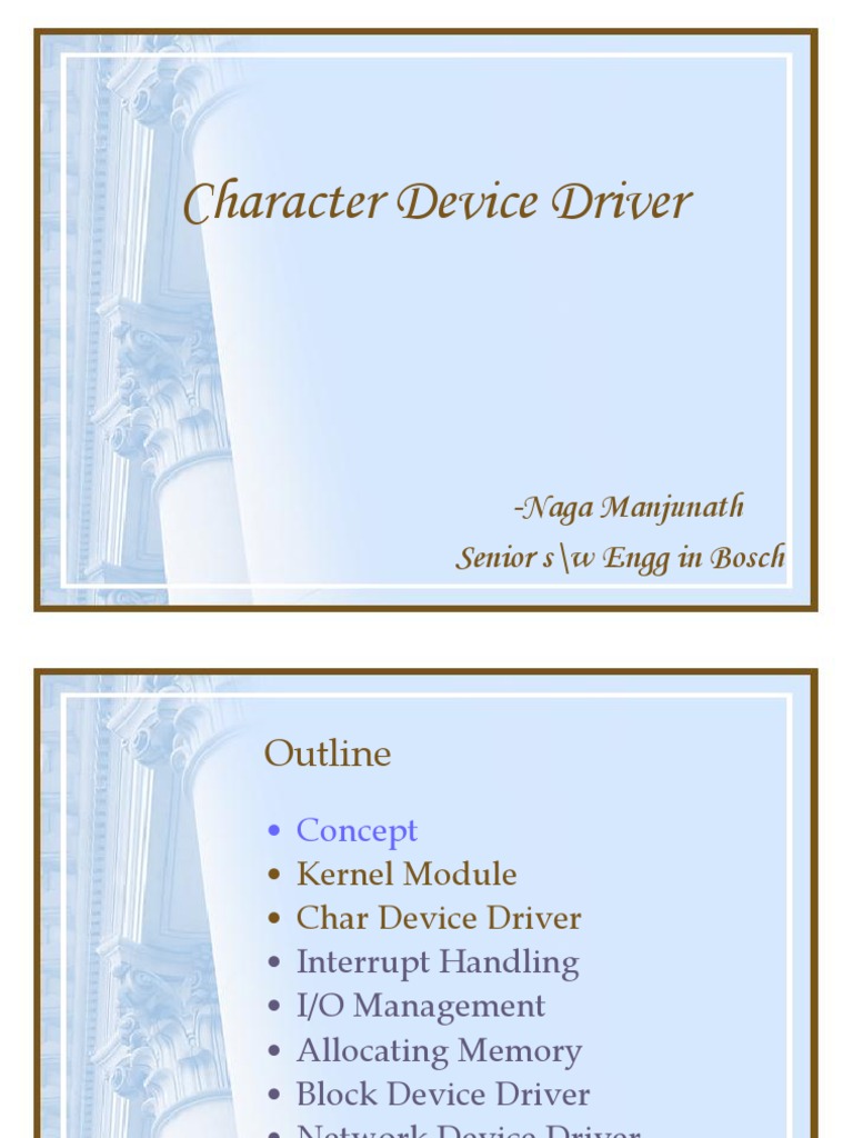 Character Device Driver | PDF | Kernel (Operating System) | Device Driver