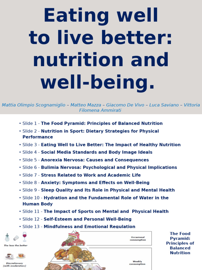 Eating Well To Live Better | PDF | Anorexia Nervosa | Bulimia Nervosa