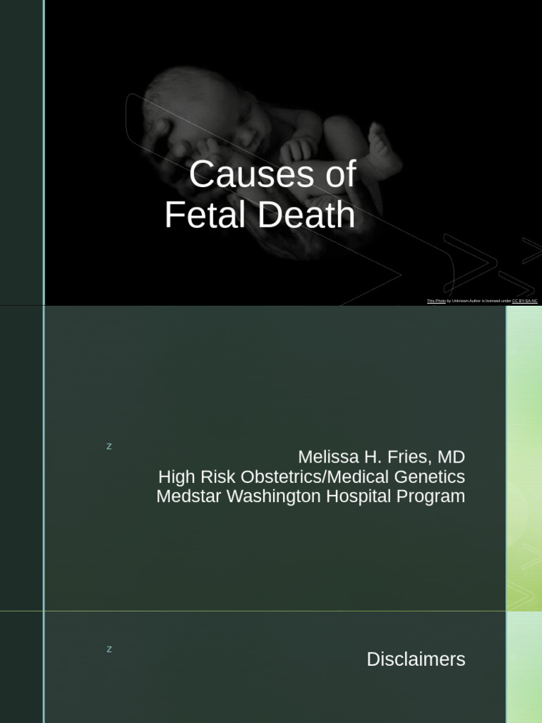 Causes of Fetal Death Explained | PDF | Miscarriage | Pregnancy