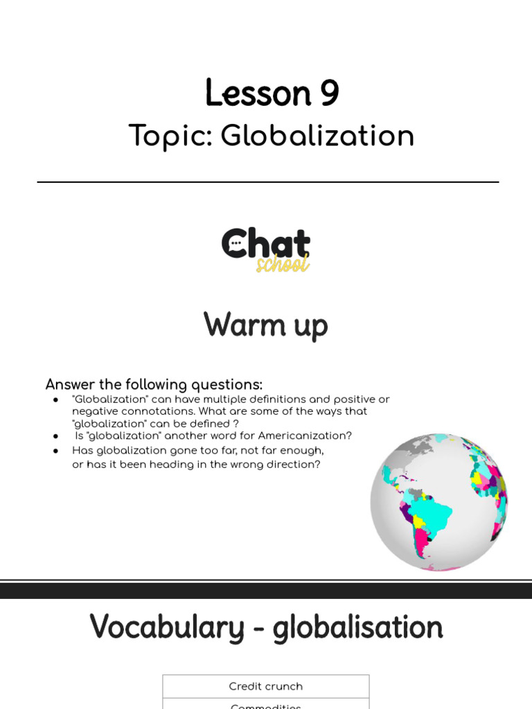 Lesson 9 Globalization | PDF