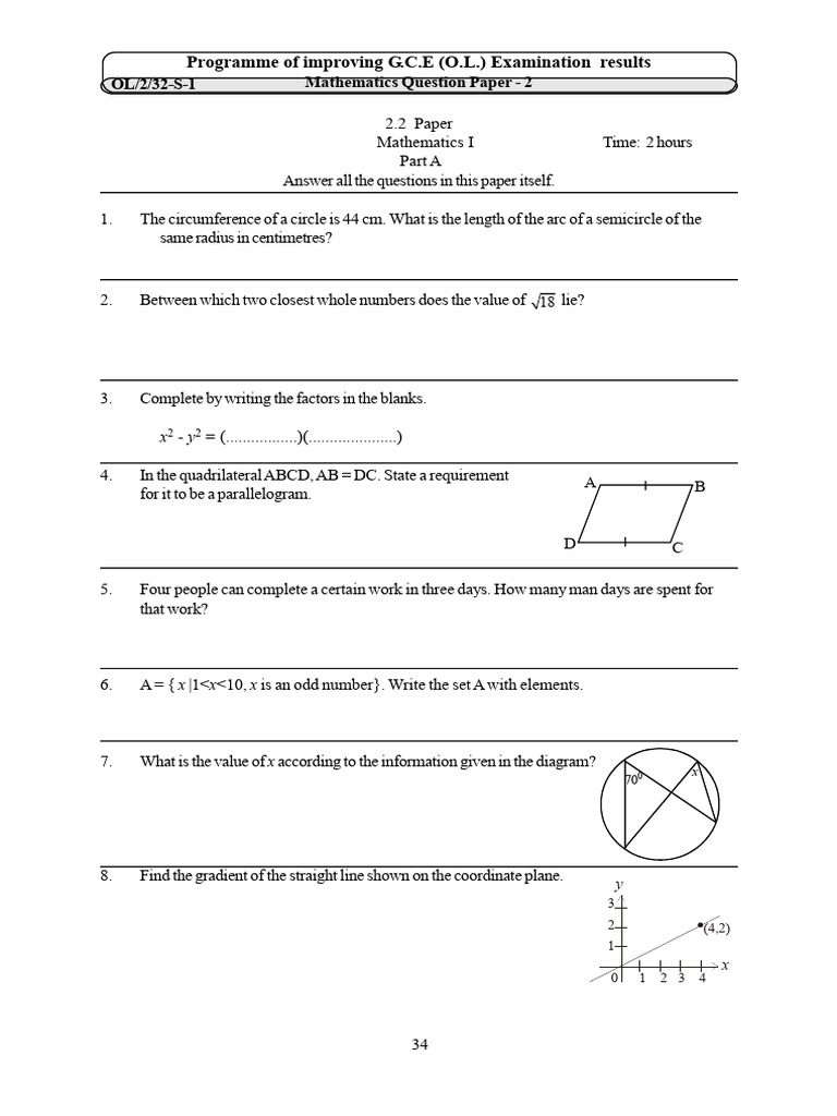 Maths Practice Paper 2 | PDF | Elementary Geometry | Euclidean Geometry
