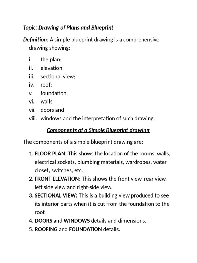 Blueprint Drawing Essentials Explained | PDF