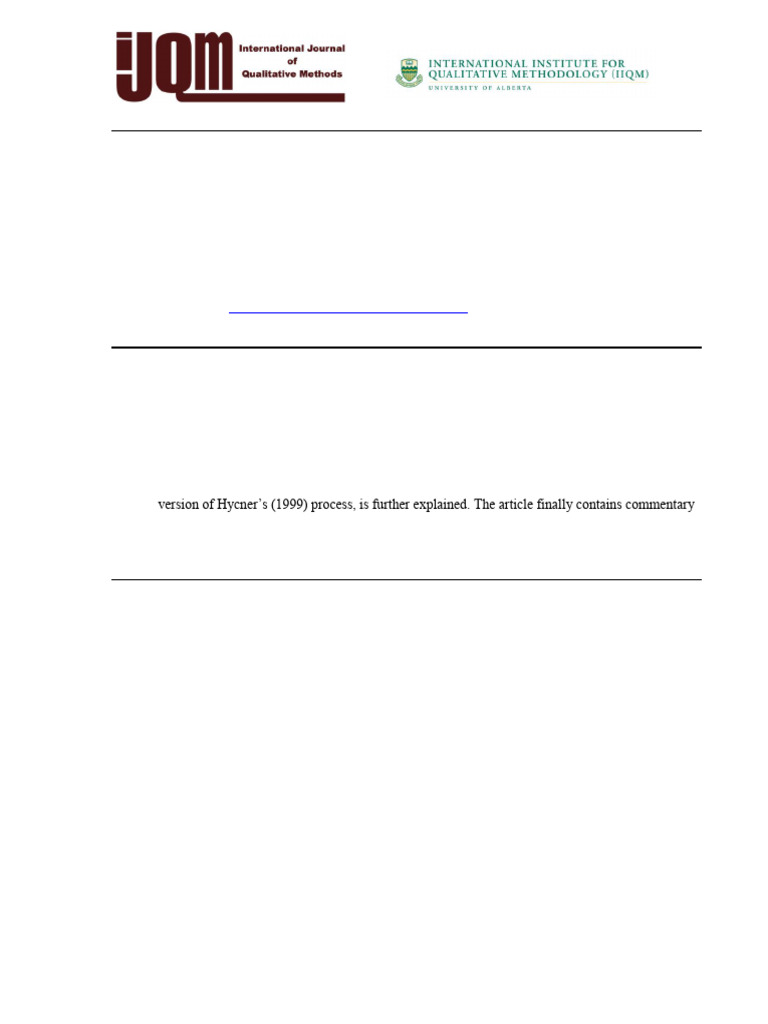 Groenewald 2004 a Phenomenological Research Design Illustrated | PDF ...