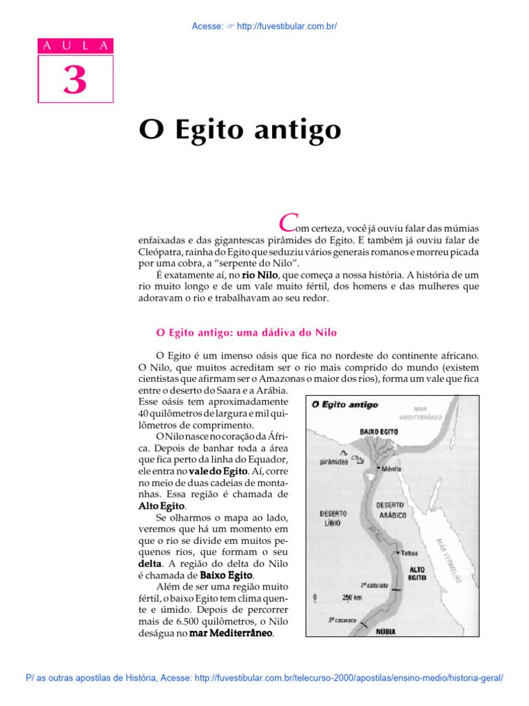 Egito Antigo: História e Cultura do Nilo | PDF | Antigo Egito | Faraó
