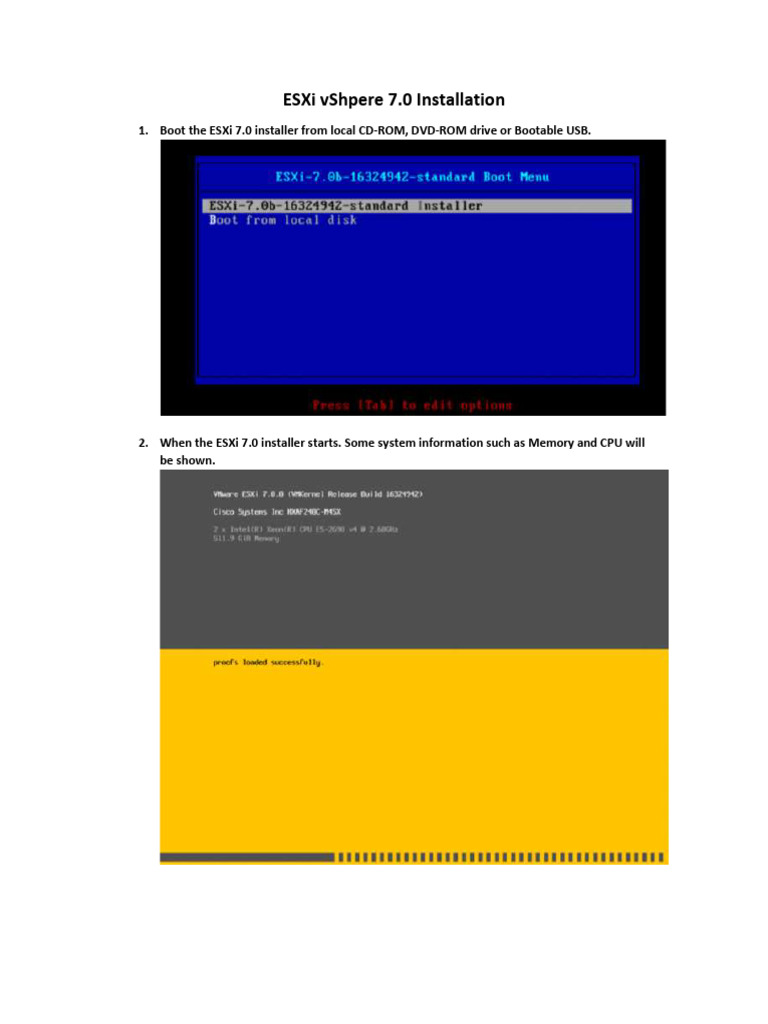 ESXi 7.0 Installation Guide | PDF