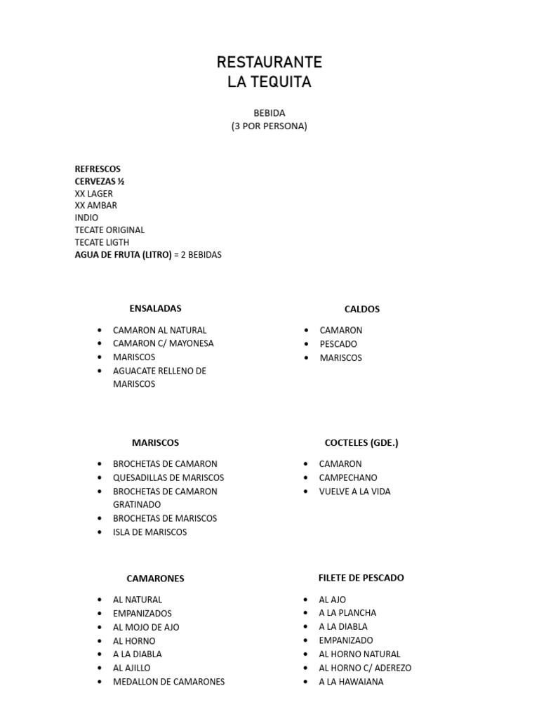 Comida Fin de Año | PDF