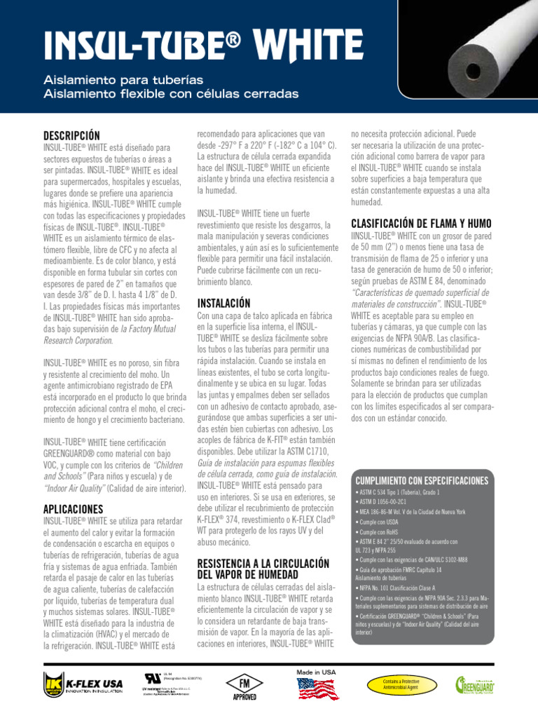 INDS-0002SP-0811_Insul Tube WT_Tech Data Sheet_screen | PDF ...