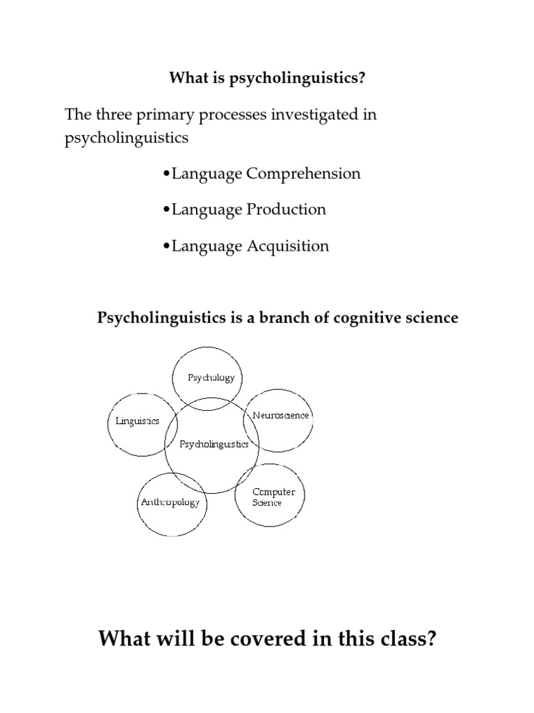 What Is Psycholinguistics | PDF | Psycholinguistics | Linguistics
