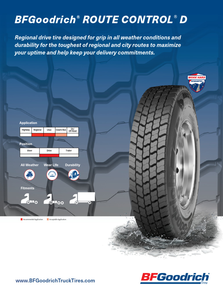 BFGoodrich Route Control D Tire Overview | PDF | Tire | Snow