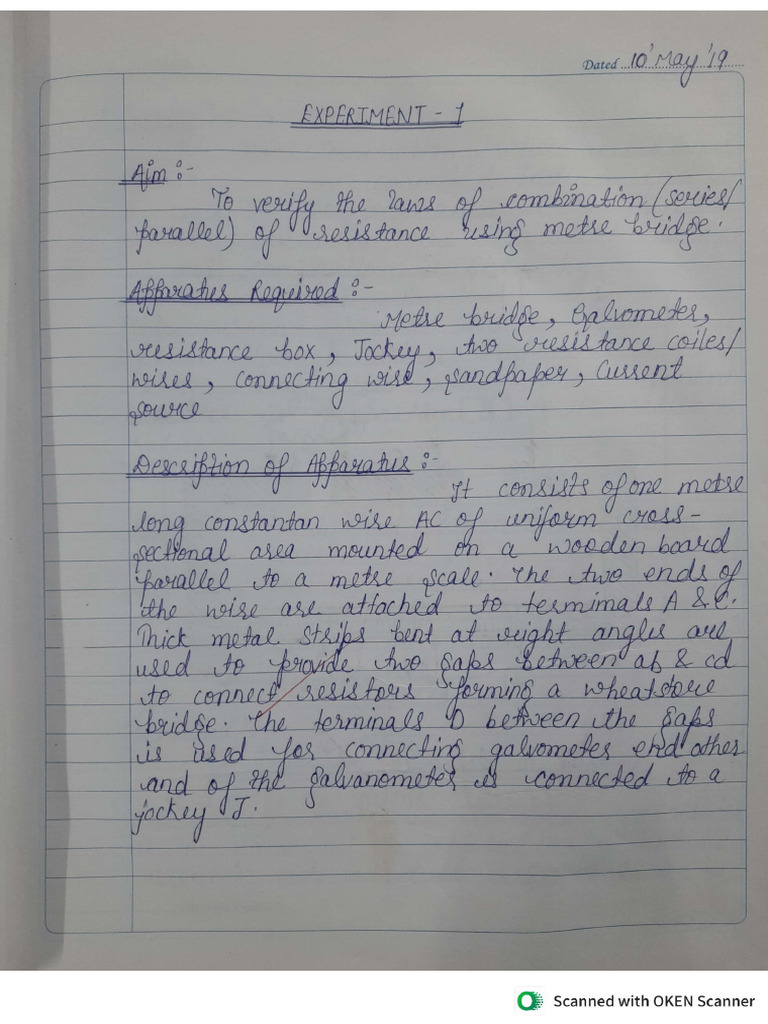 Physics Practical Copy | PDF
