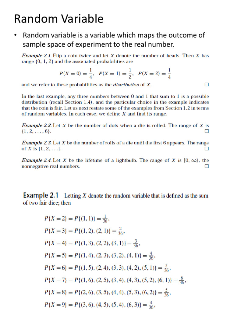 Understanding Random Variables and Their Types | PDF
